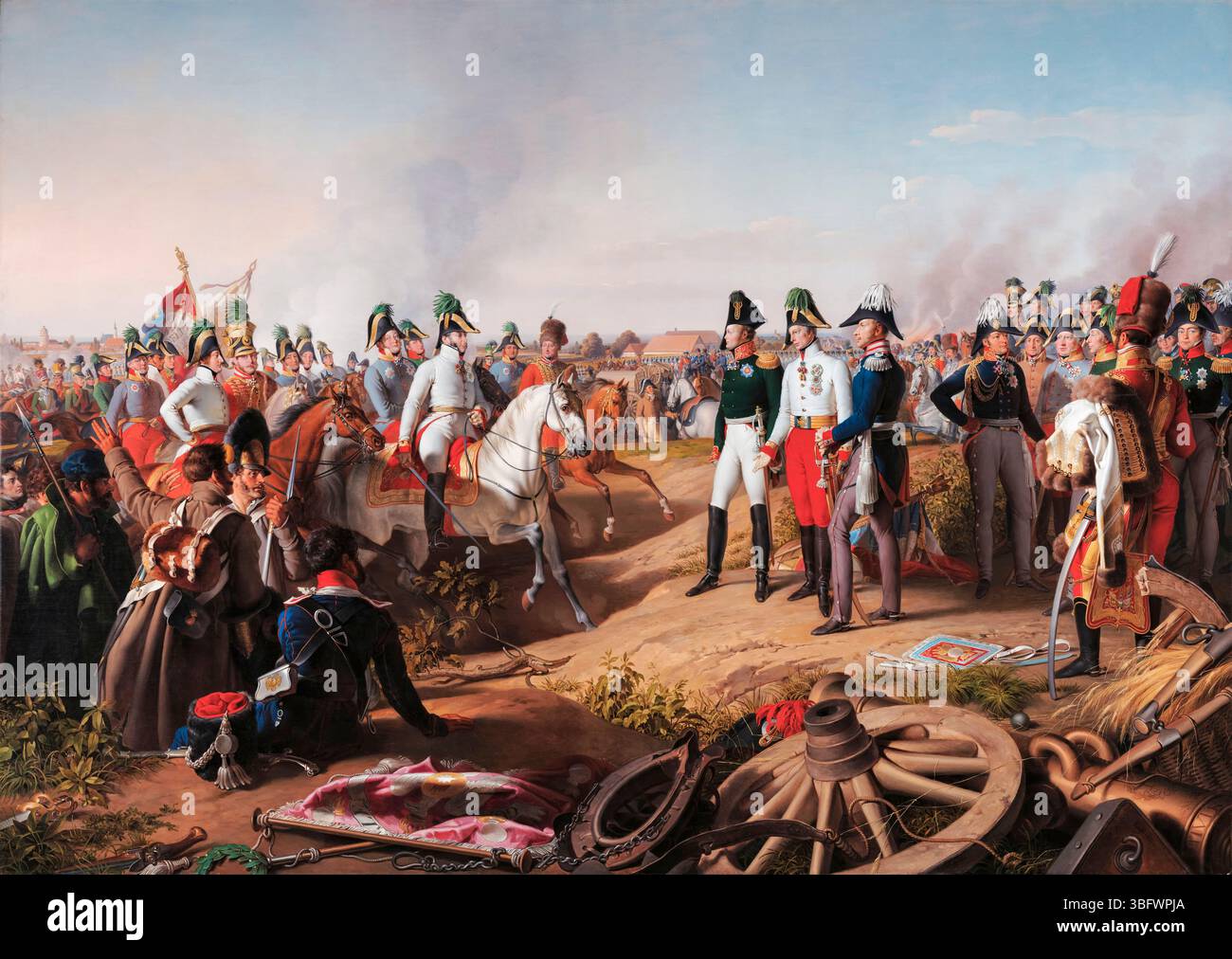 The Declaration of Victory, after the, Battle of Leipzig, 1813 ...