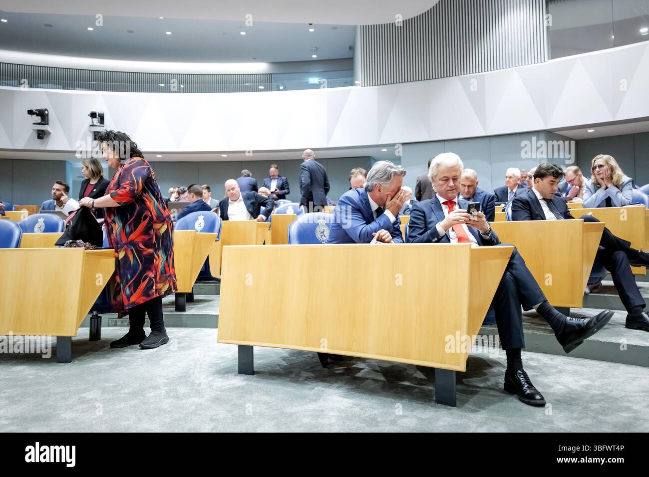DEN HAAG - Caroline van der Plas (BBB) and Geert Wilders (PVV) prior to ...