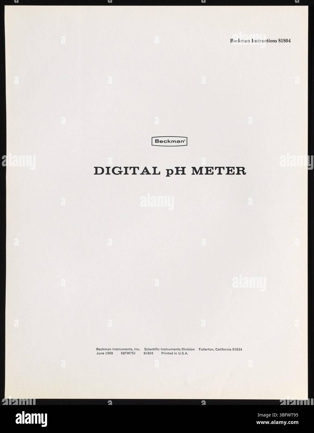 The first pH meter, invented by Arnold Beckman in 1934 for the ...