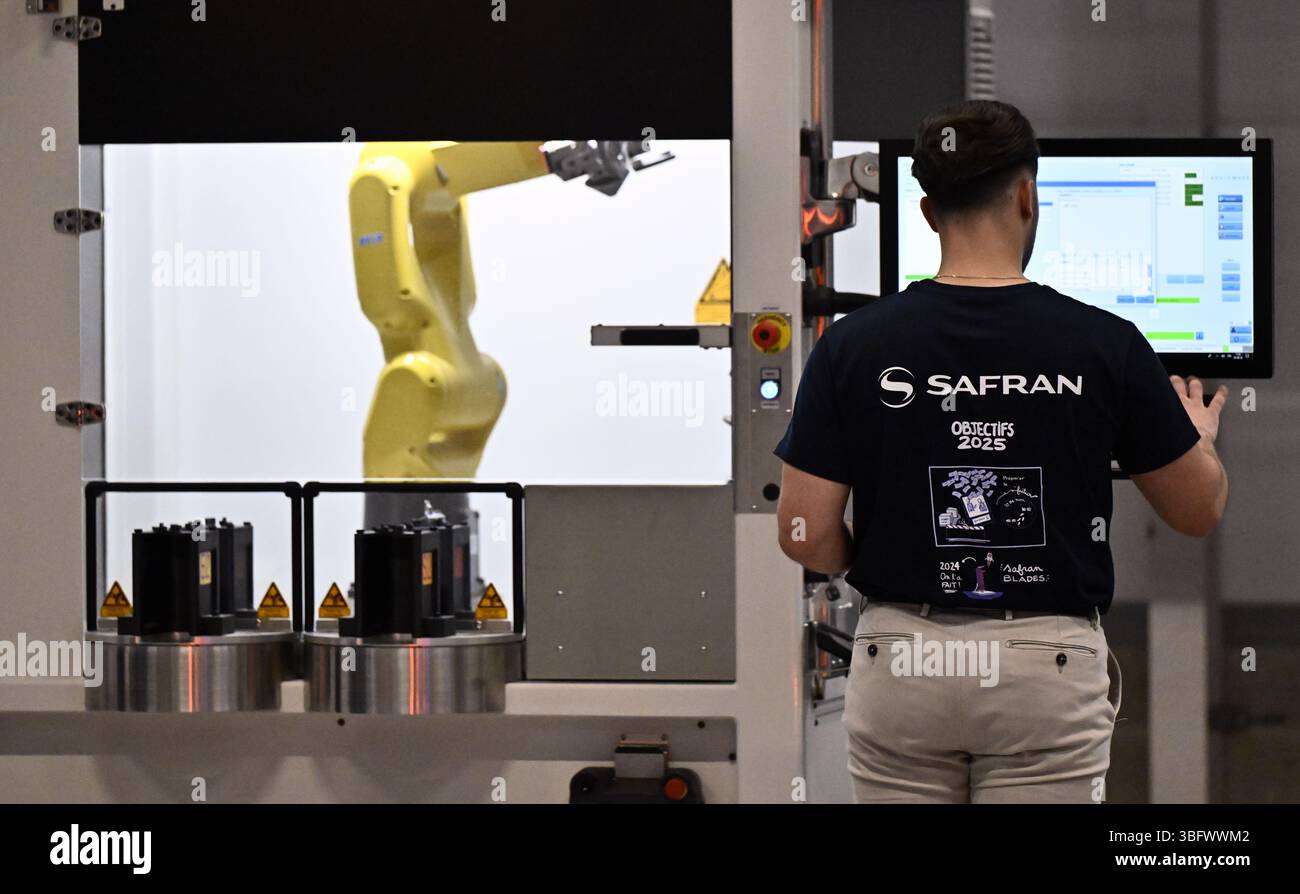 Marchin, Belgium. 03rd June, 2025. the inauguration of Safran Blades ...