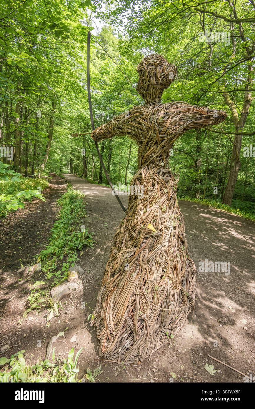 The latest willow standing archer, a medieval huntress in Skipton Woods ...