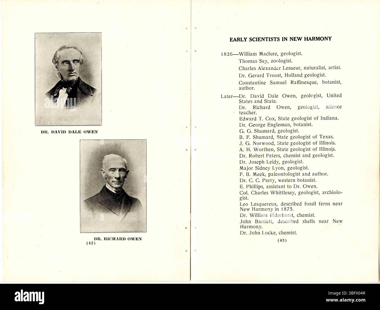 Nora C. Fretageot’s 1923 guide to Historic New Harmony presents a map ...