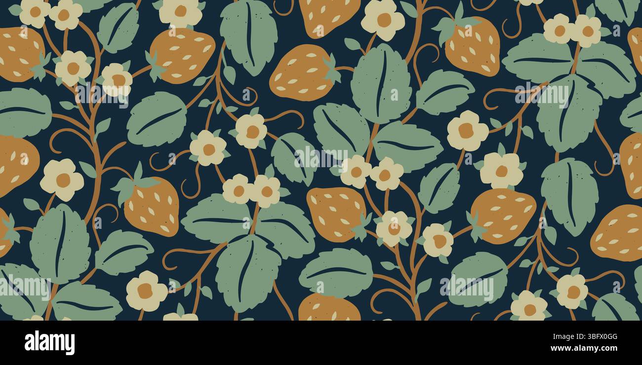 Fruit wallpaper morris Stock Vector Images - Alamy