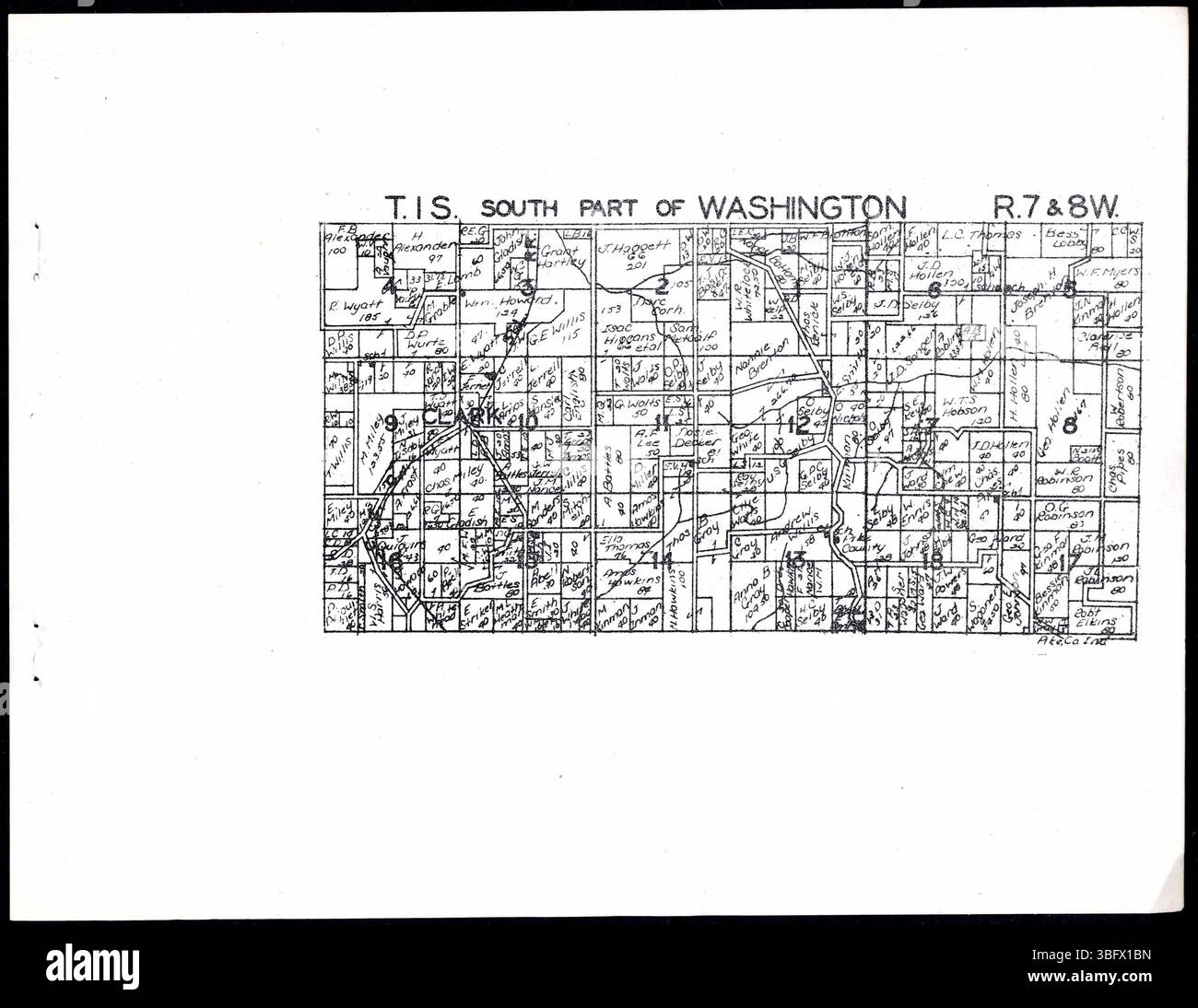 A 1927 map atlas of Pike County, Indiana, showing township boundaries ...