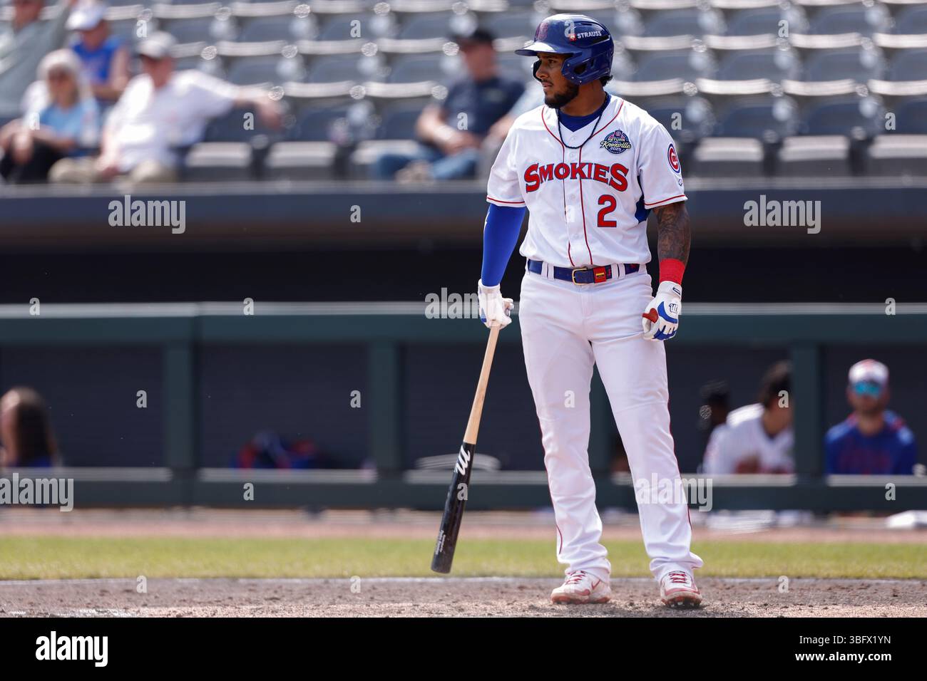 Knoxville Smokies second baseman Pedro Ramirez (2) at bat against the ...