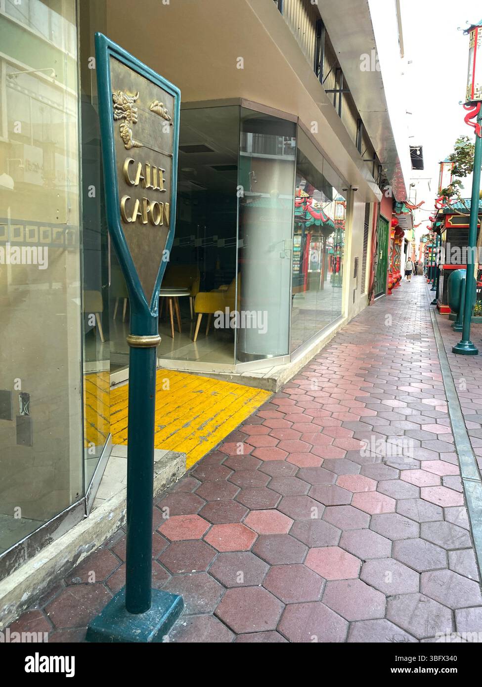 Lima, Peru. 21 MAY 2025. Capon street sign in barrio chino, lima, peru ...
