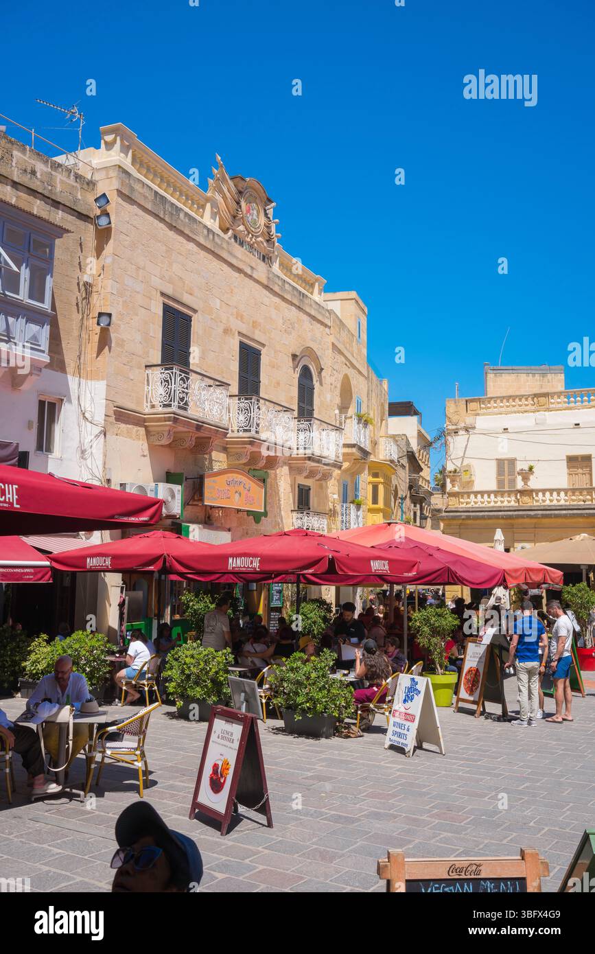 Victoria Gozo Malta, view in summer of Pjazza San Gorg (St George ...