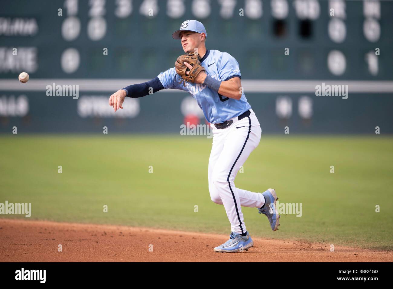 Second baseman Jackson Van De Brake (6) of the University of North ...