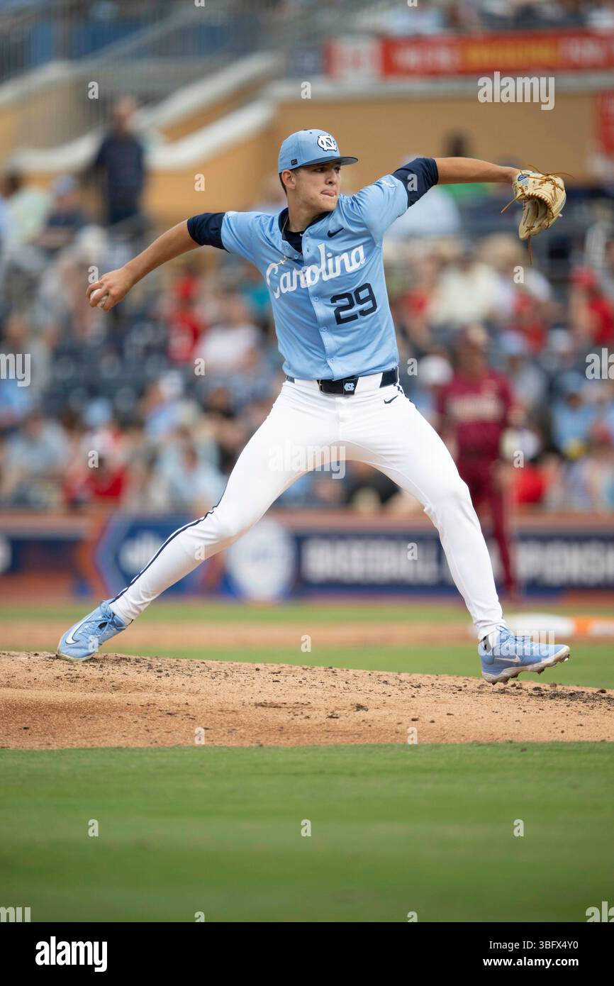 Pitcher Jason DeCaro (29) of the University of North Carolina Tar Heels ...