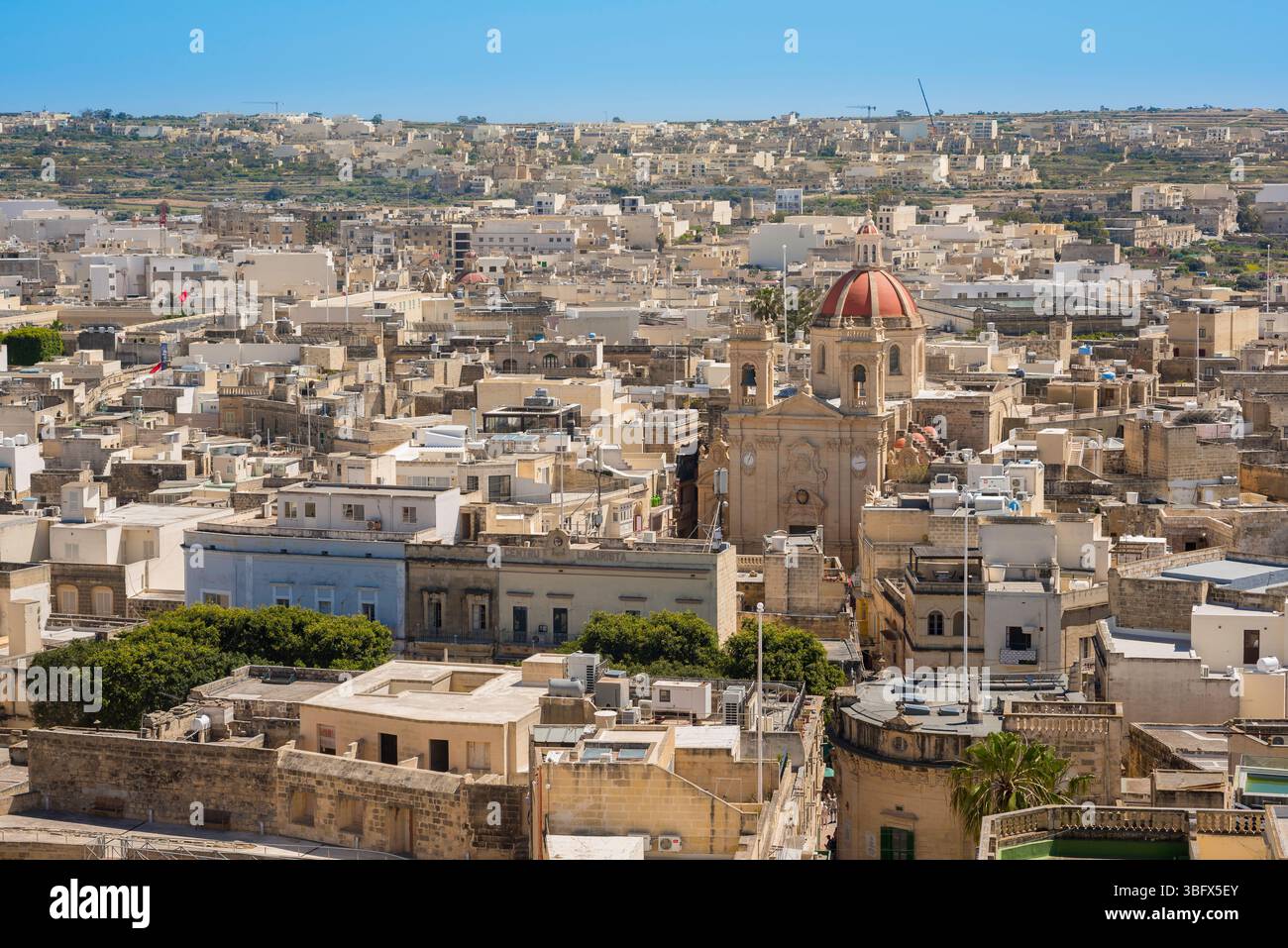 Victoria Rabat Gozo, view of the historic central old town area of ...