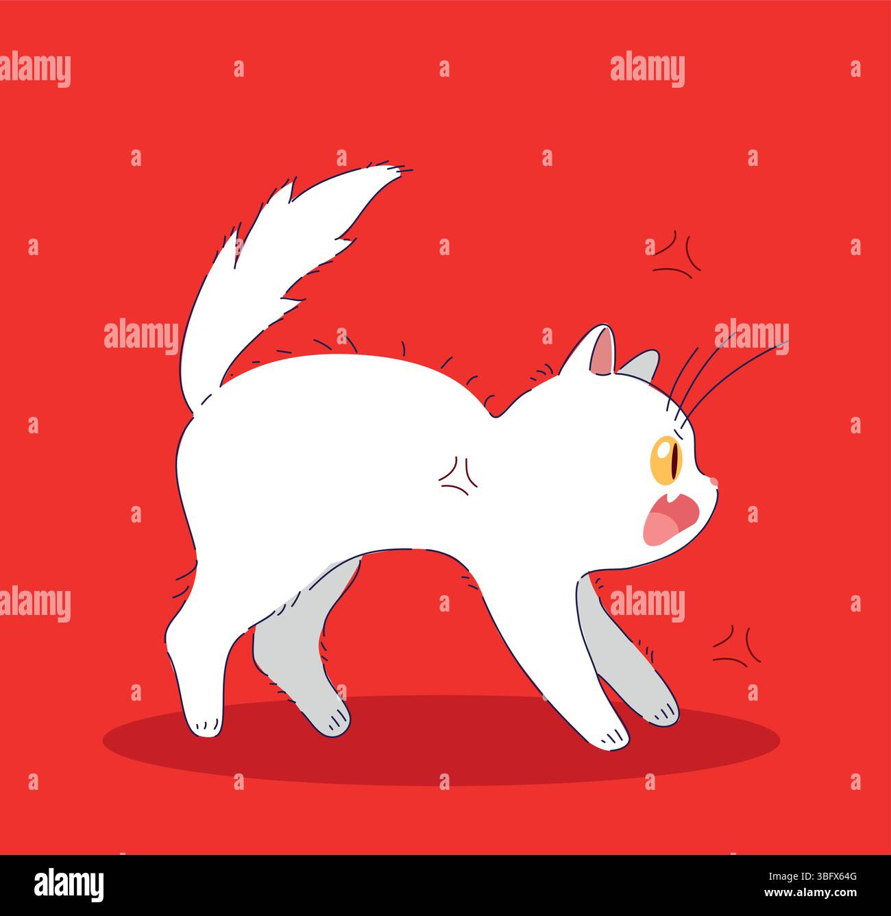 An animated white cat with charming features and lively gestures that ...