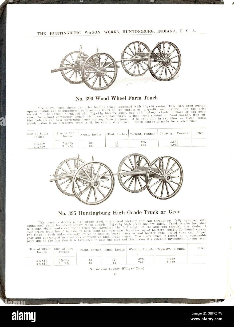Catalogue No. 40 from the Huntingburg Wagon Works, circa 1910, provides ...