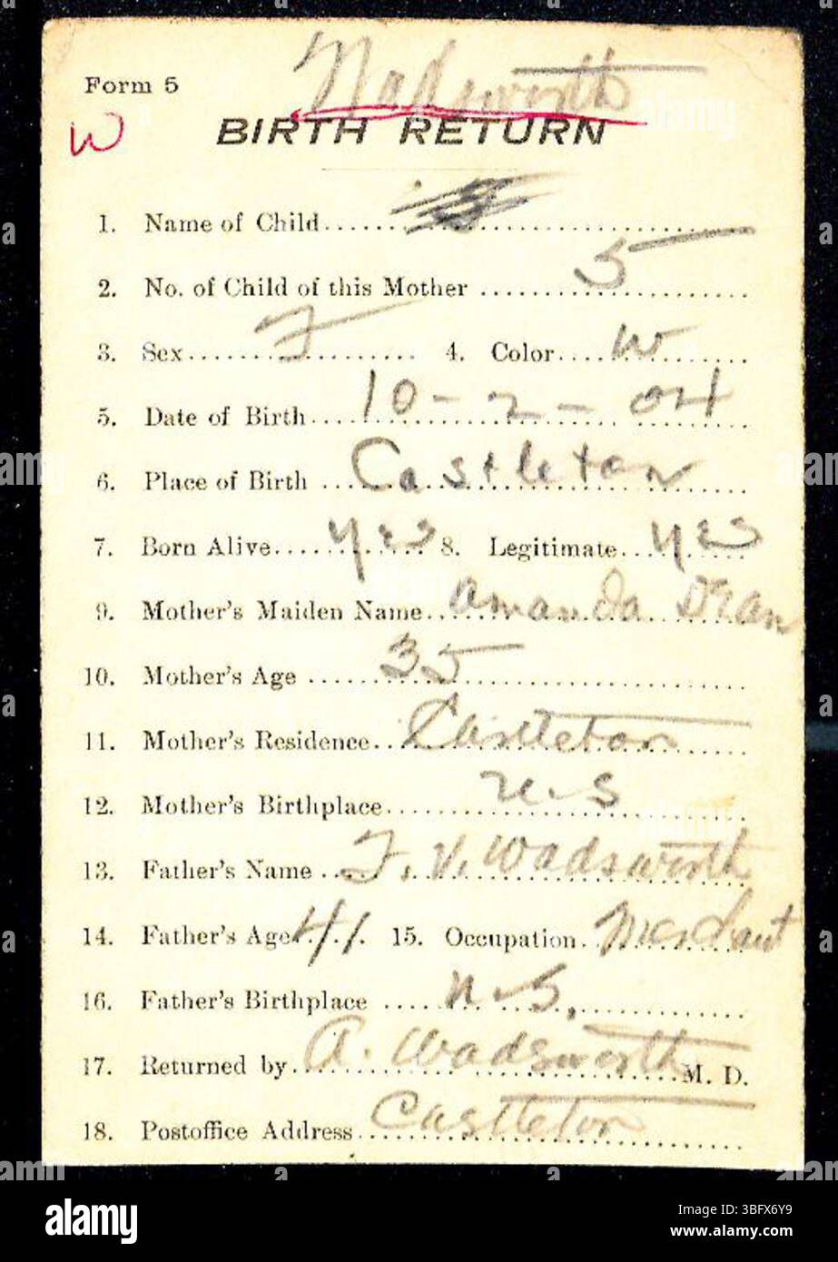 The Marion County birth returns from 1882 to 1907, filed by doctors and ...