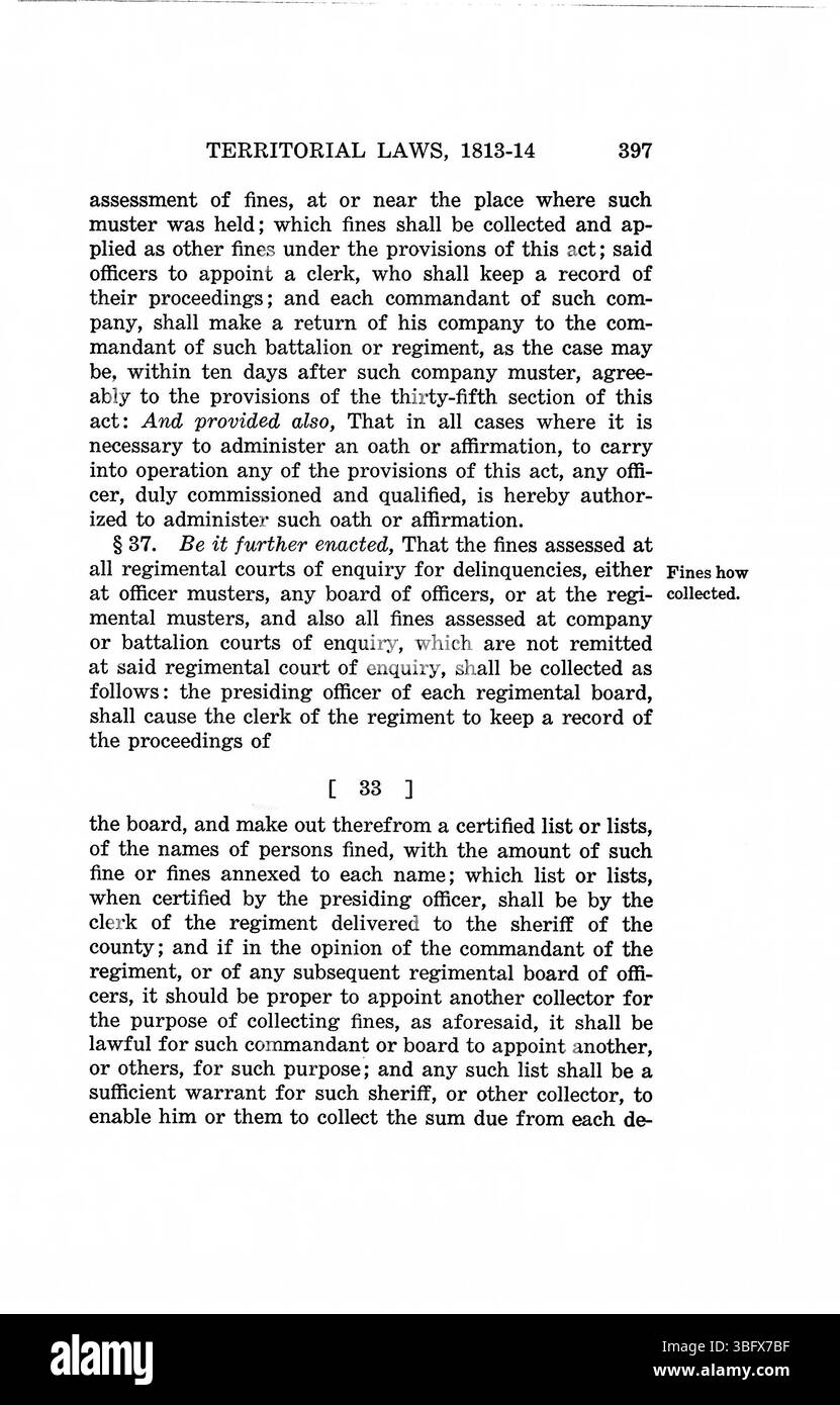 Page 411 of *Laws of Indiana Territory* (1809-1816), published in 1934 ...