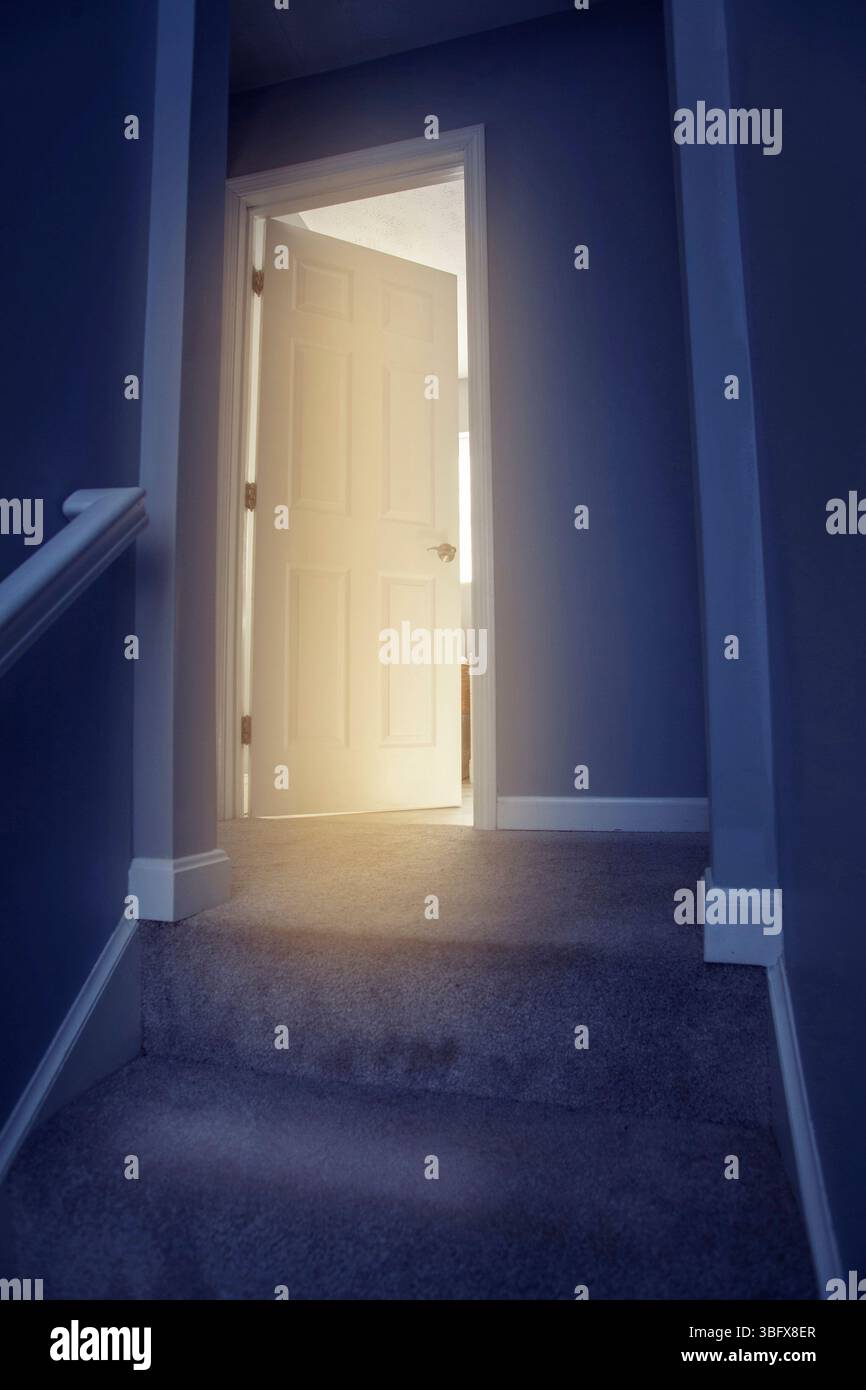 What's behind the closed door Stock Photo - Alamy