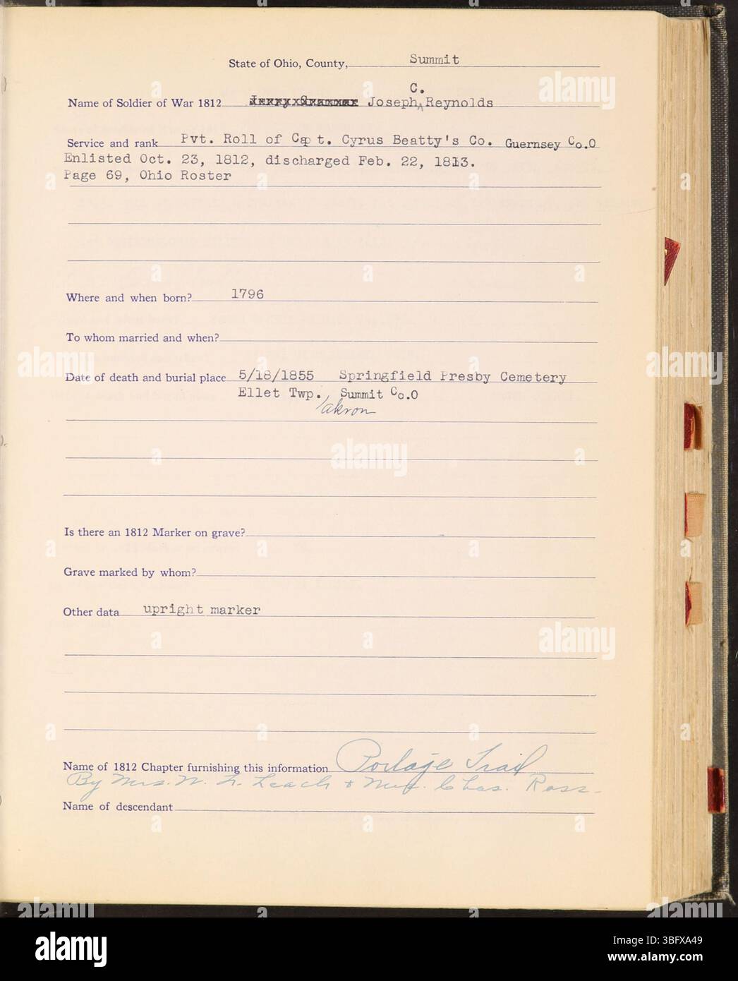 This volume continues the identification of burial places of War of ...
