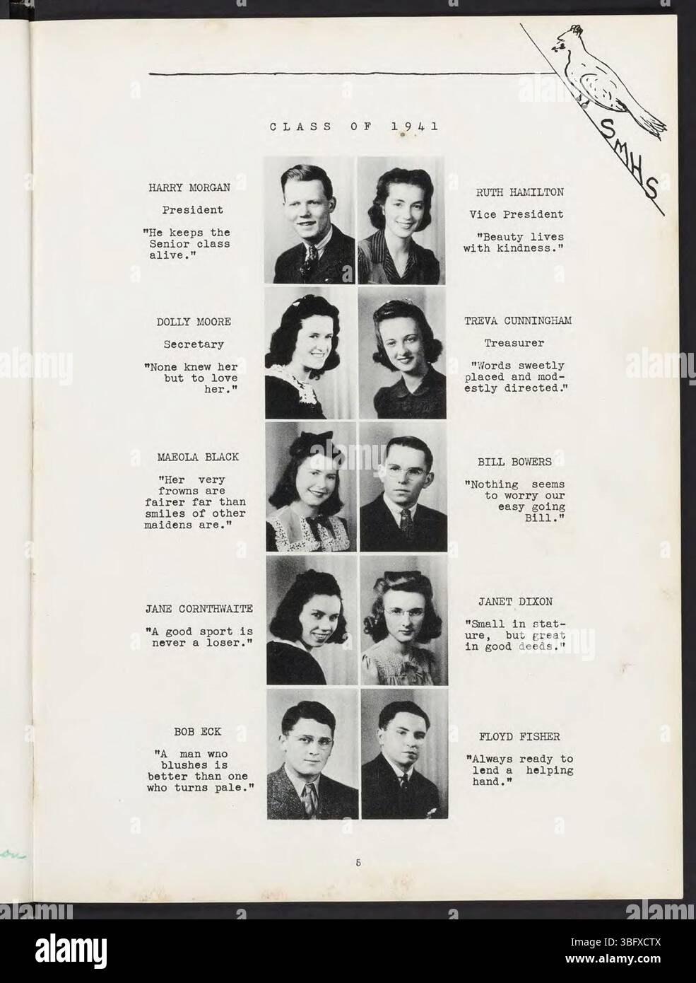 Page 11 of the 1941 "The Cardinal" yearbook likely features senior ...