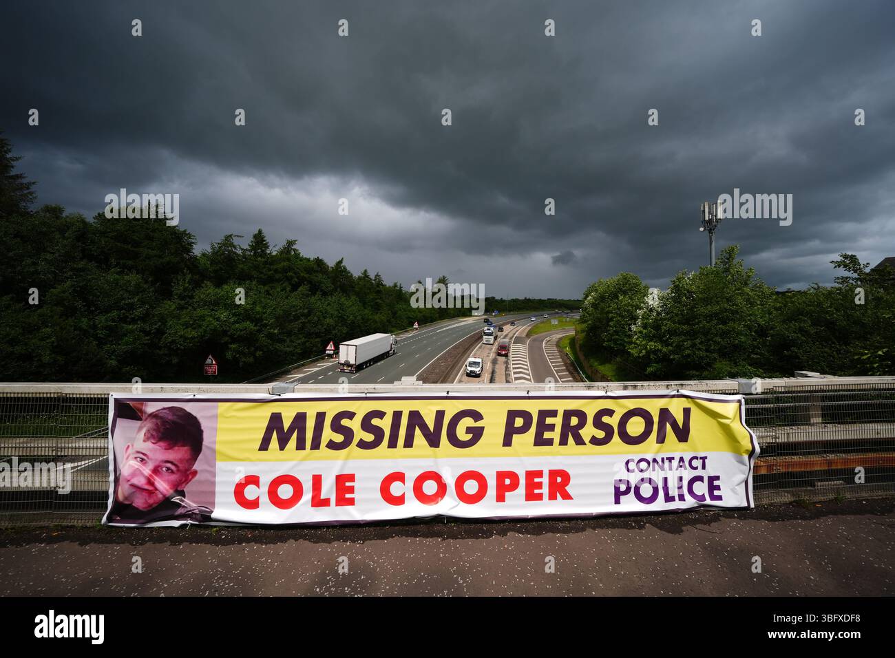 A missing sign in Banknock for 19-year-old Cole Cooper who was last ...