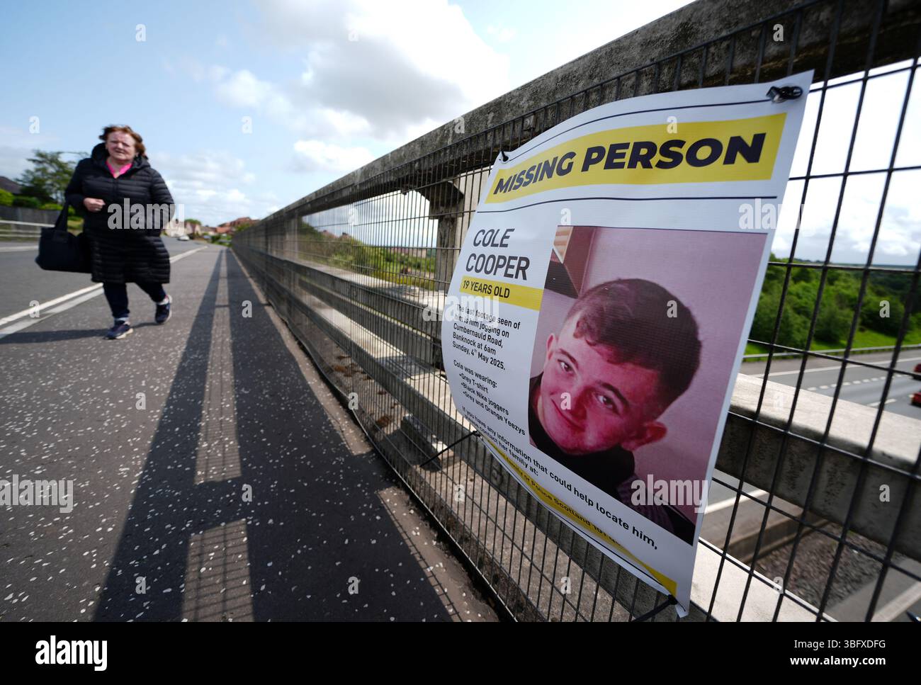 A missing sign in Banknock for 19-year-old Cole Cooper who was last ...