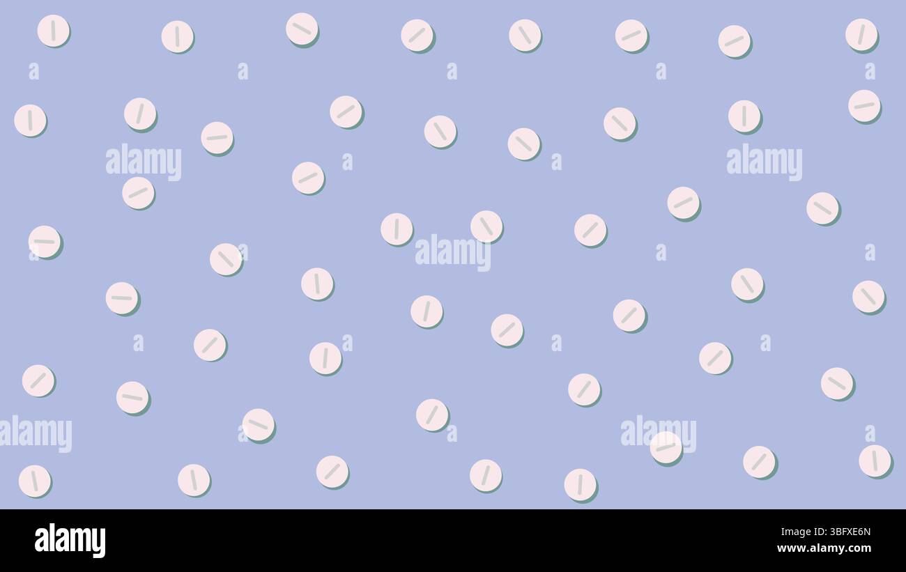Blue and white pills background. Blue medical backdrop. Small pills ...