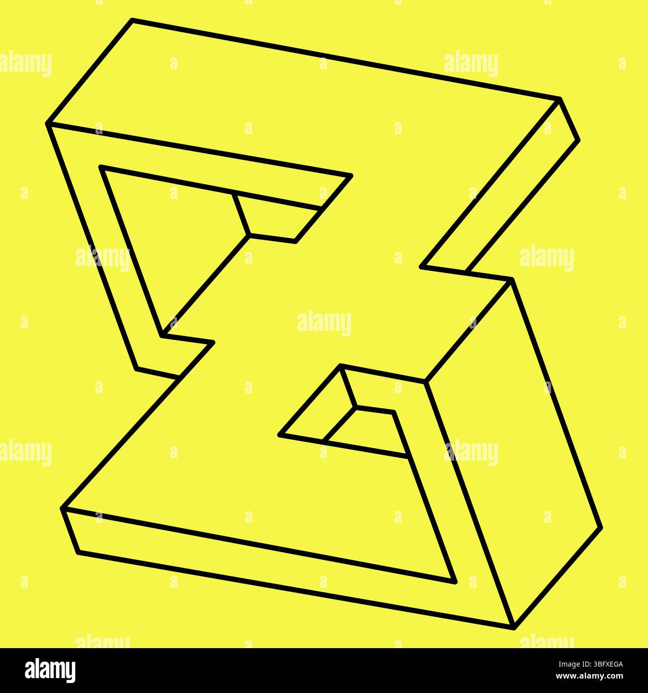 Impossible shape. Sacred geometry. Optical illusion object. Abstract ...