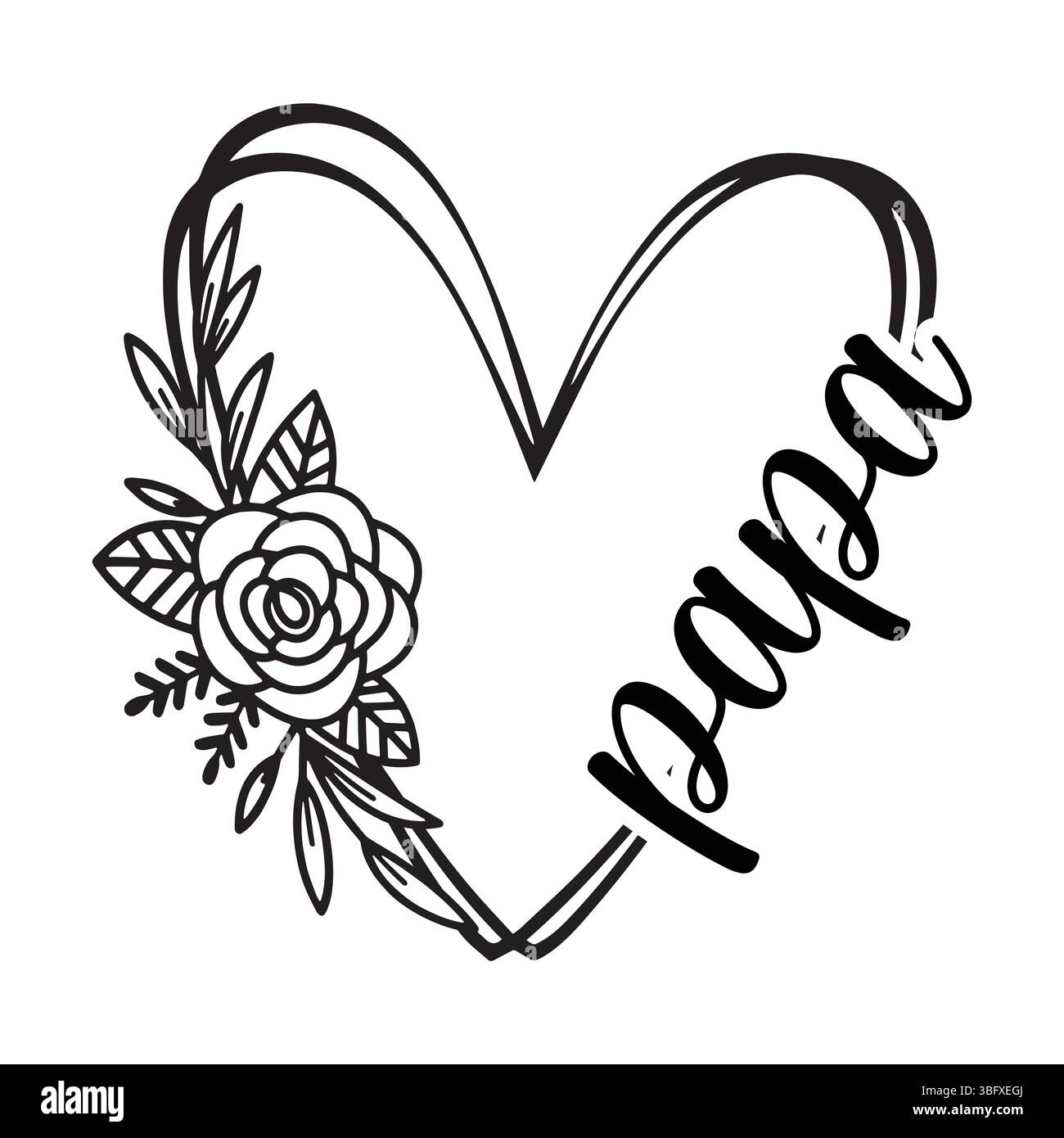 Heart outline svg hi-res stock photography and images - Alamy