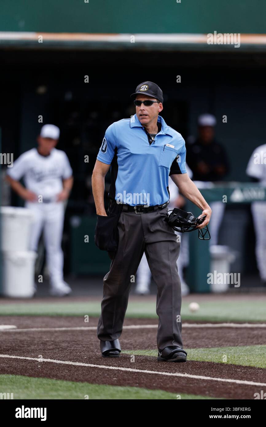 Home plate umpire Kevin Sweeney during the game between the Vanderbilt ...