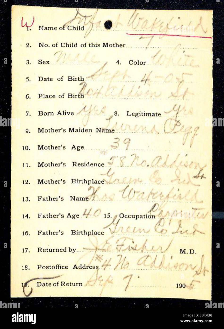 Vital record request hi-res stock photography and images - Alamy