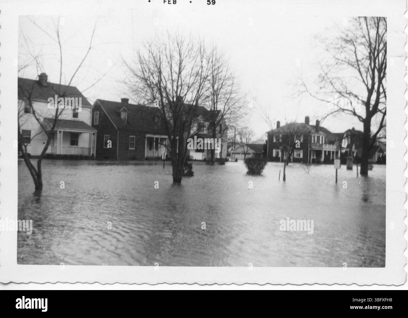 The 1959 flood in Bide A Wee Park, Ohio, caused by heavy rains and ...