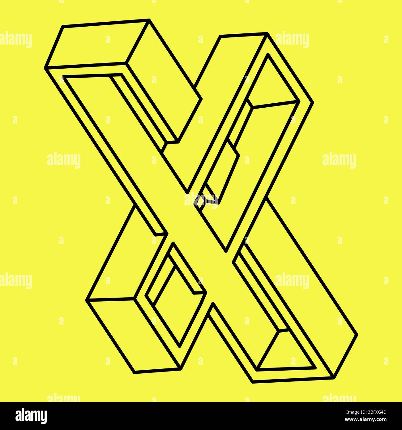 Impossible shapes. Sacred geometry figure. Optical illusion shape ...