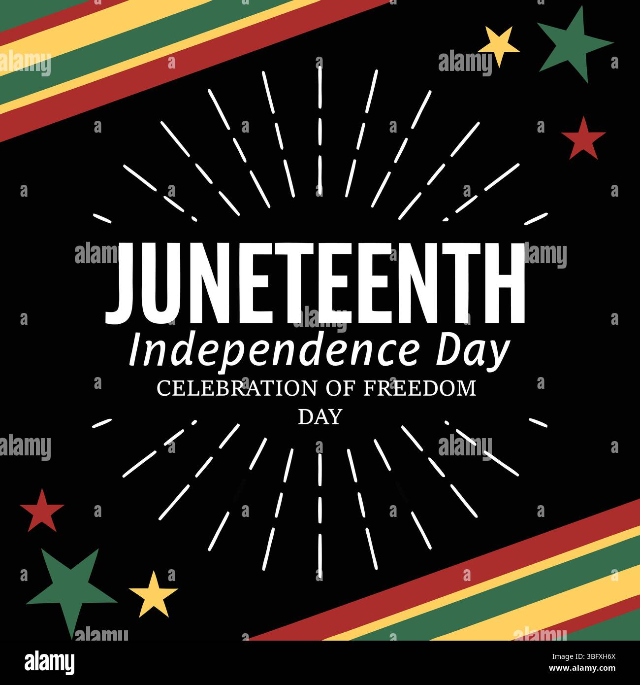 Celebrate Juneteenth Independence Day A vibrant design featuring stars ...
