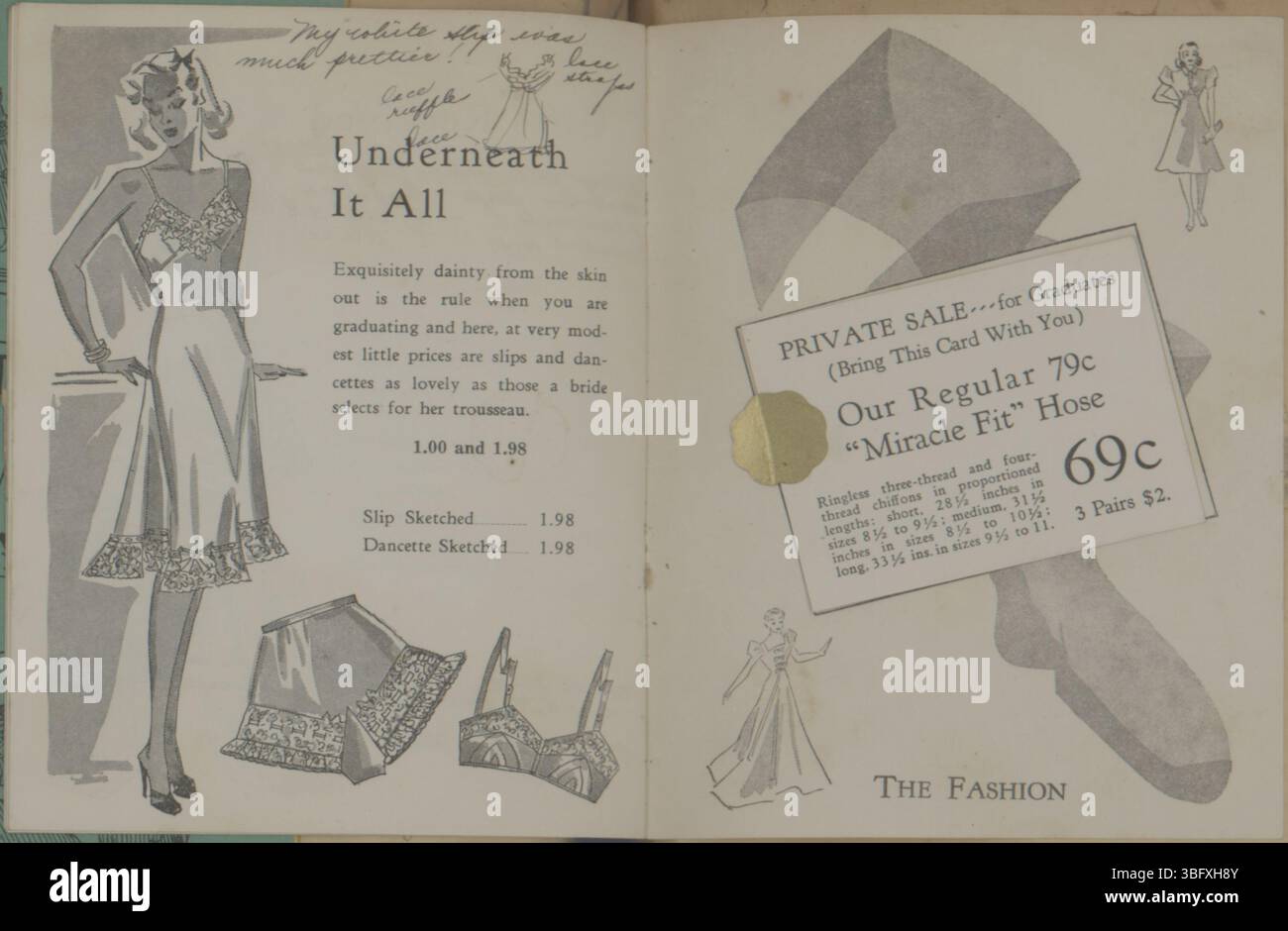 This scrapbook page features photographs and ephemera from the South ...