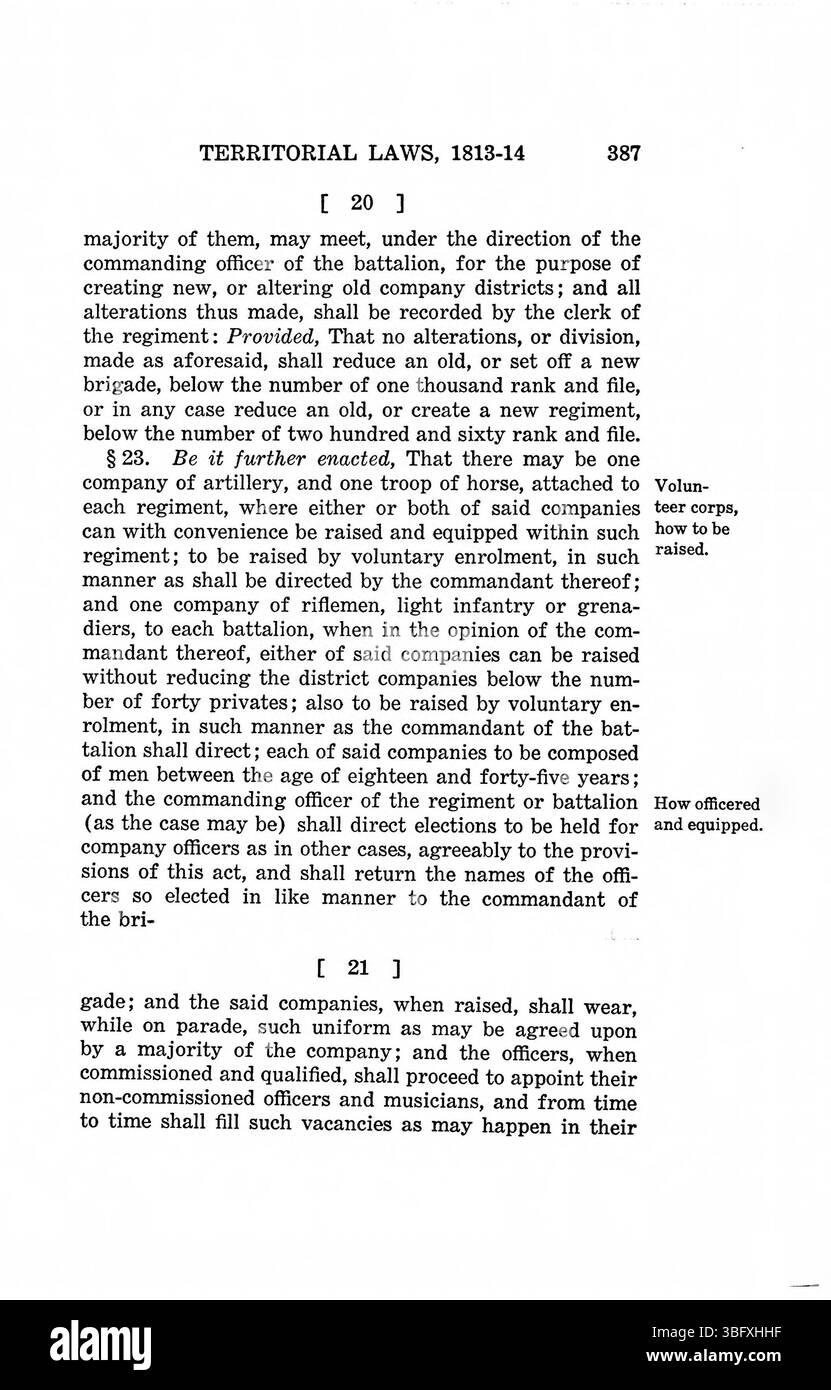 This page of the *Laws of Indiana Territory 1809-1816* (1934) outlines ...