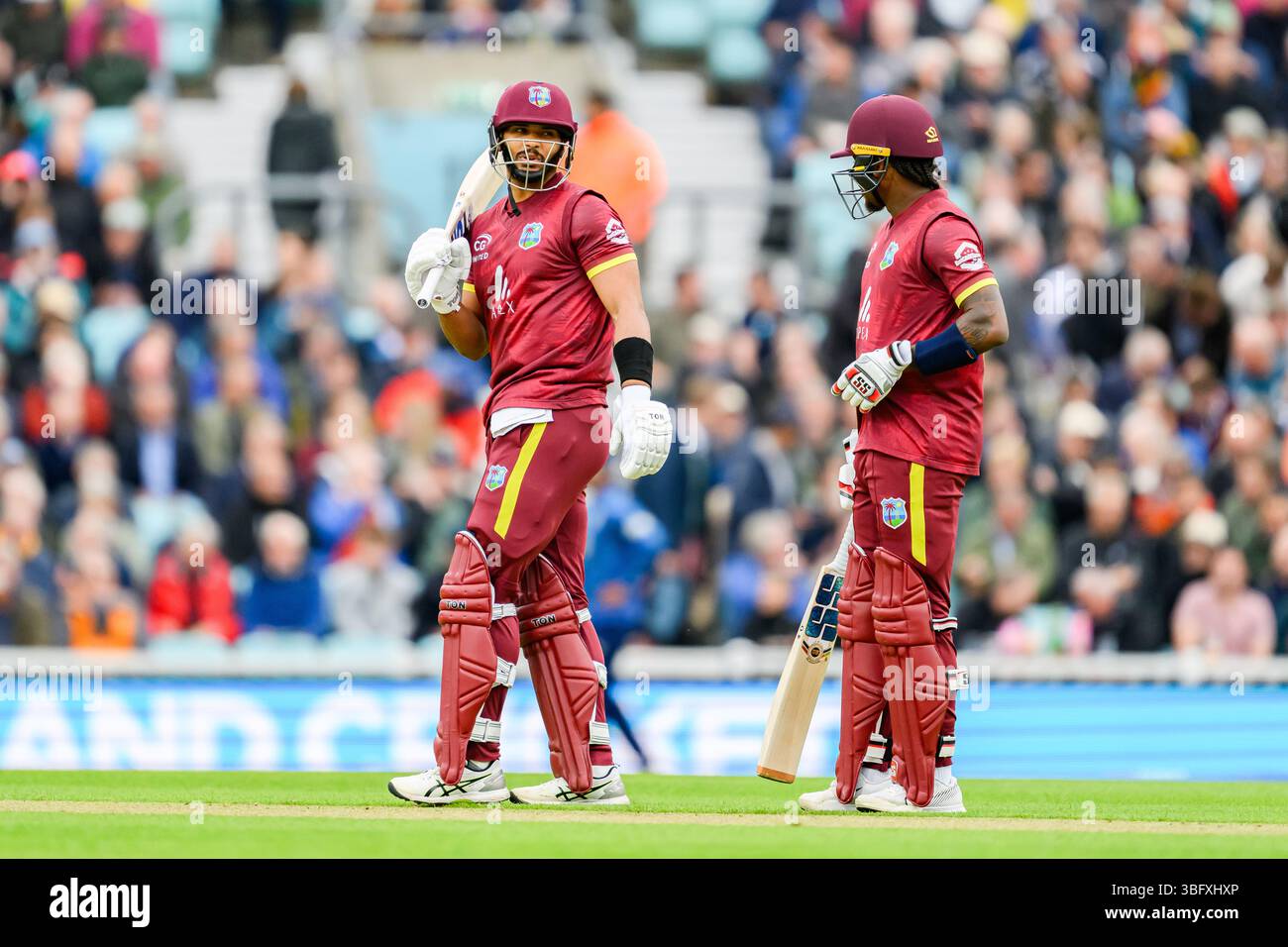 LONDON, UNITED KINGDOM. June 03: Brandon King of West Indies (left ...
