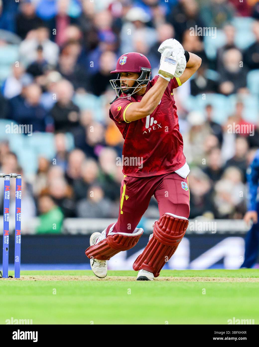 LONDON, UNITED KINGDOM. June 03: Brandon King of West Indies in action ...