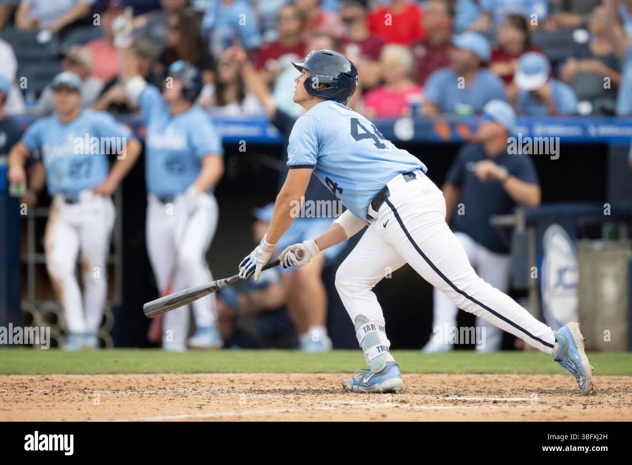 Luke Stevenson (44) of the University of North Carolina Tar Heels at ...