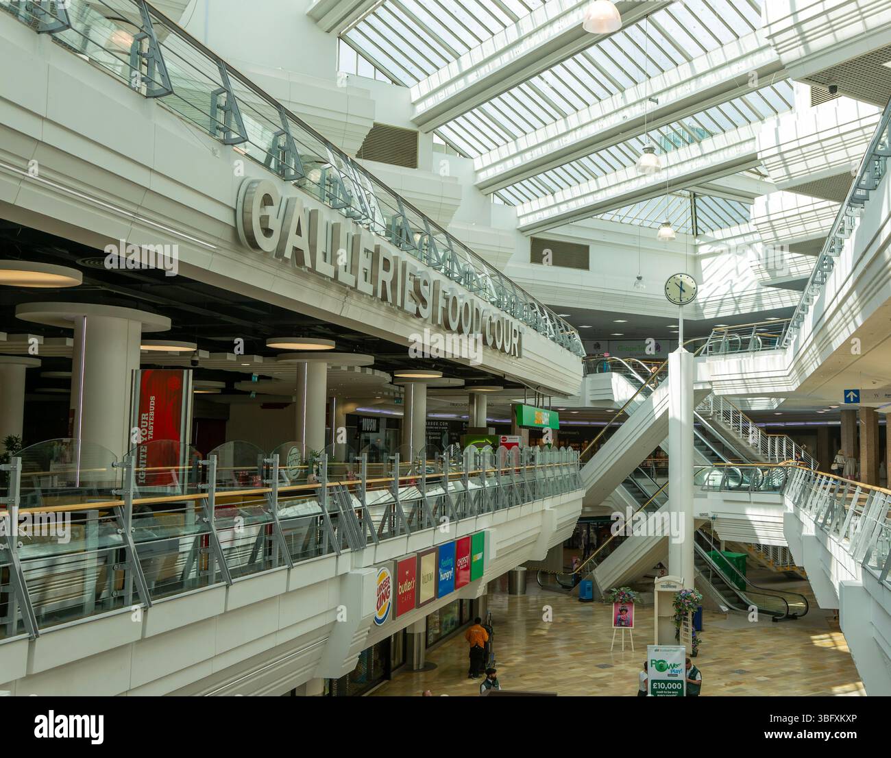 Interior of The Galleries Shopping Centre, Broadmead, city centre of ...