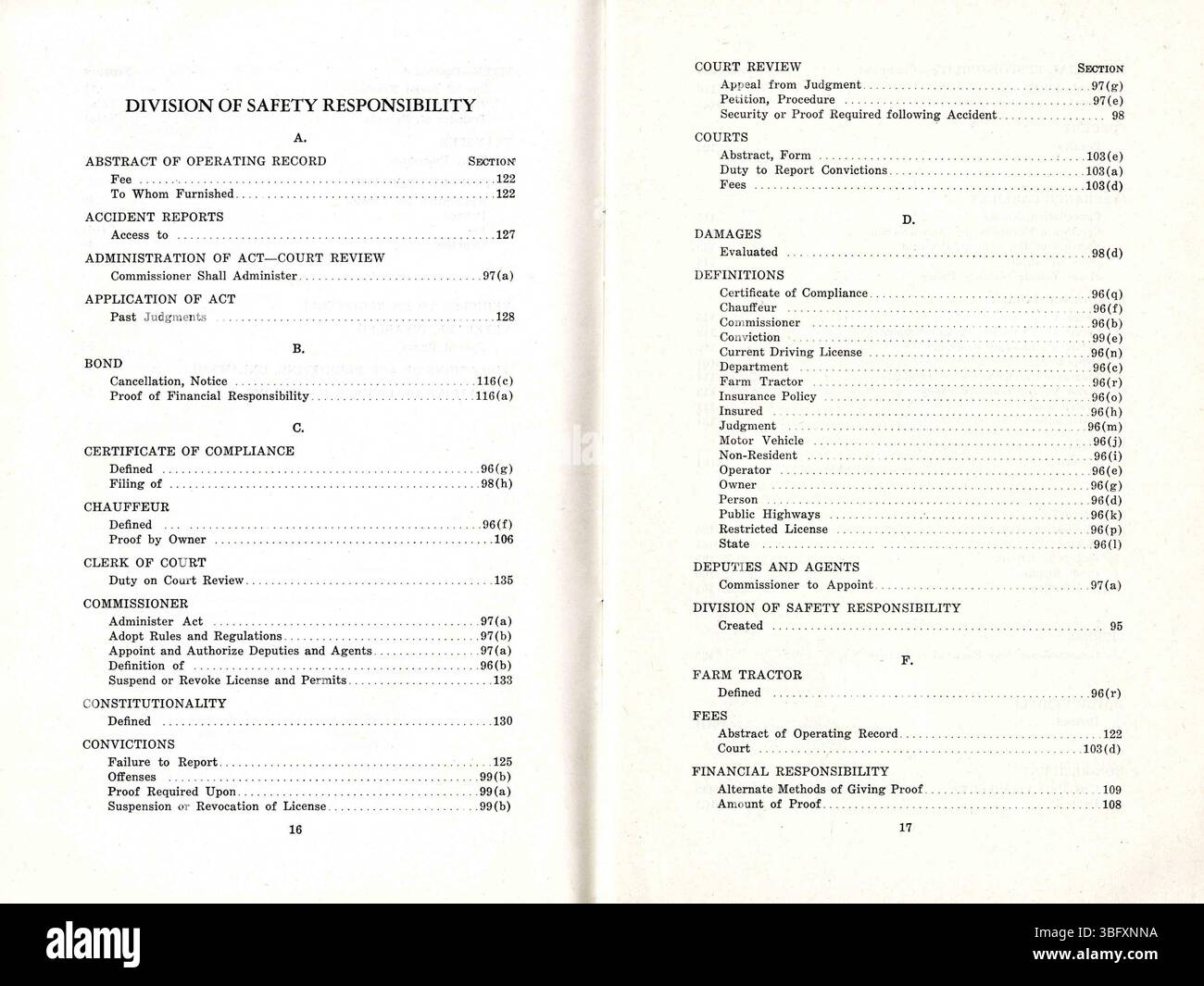 This section of the 1952 Indiana motor vehicle laws covers registration ...