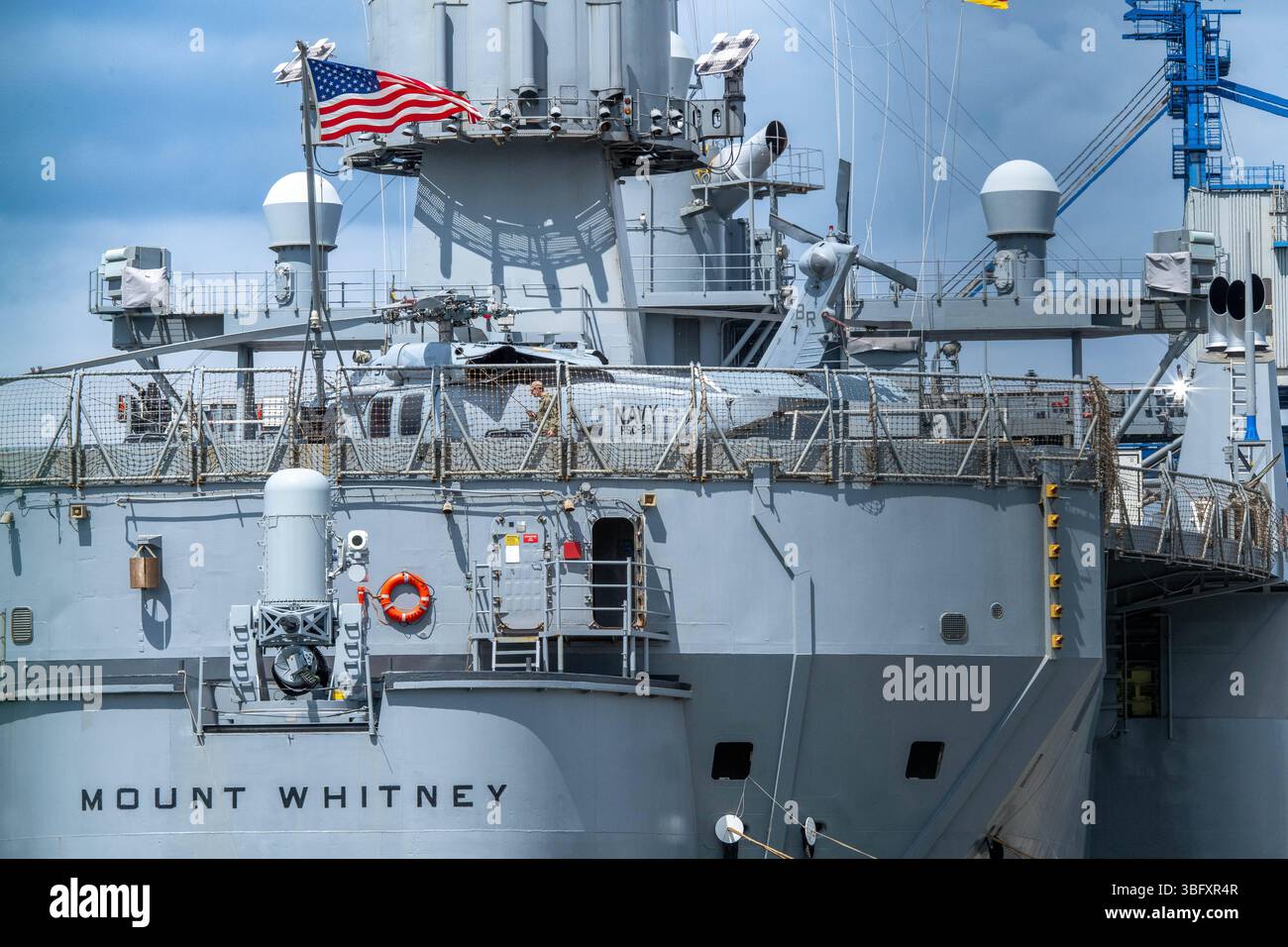 DEUNato Baltops Manöver Blick auf das Kommandoschiff für amphibische ...