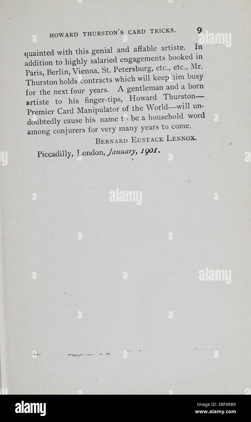 Howard Thurston's 1903 guide on card tricks provides professional-level ...