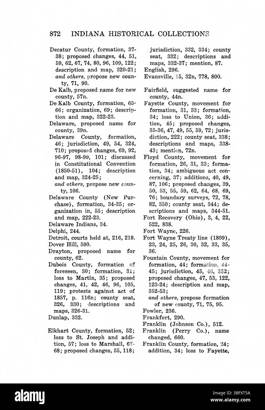 This page from the 1967 reprint of 'Indiana Boundaries' provides ...