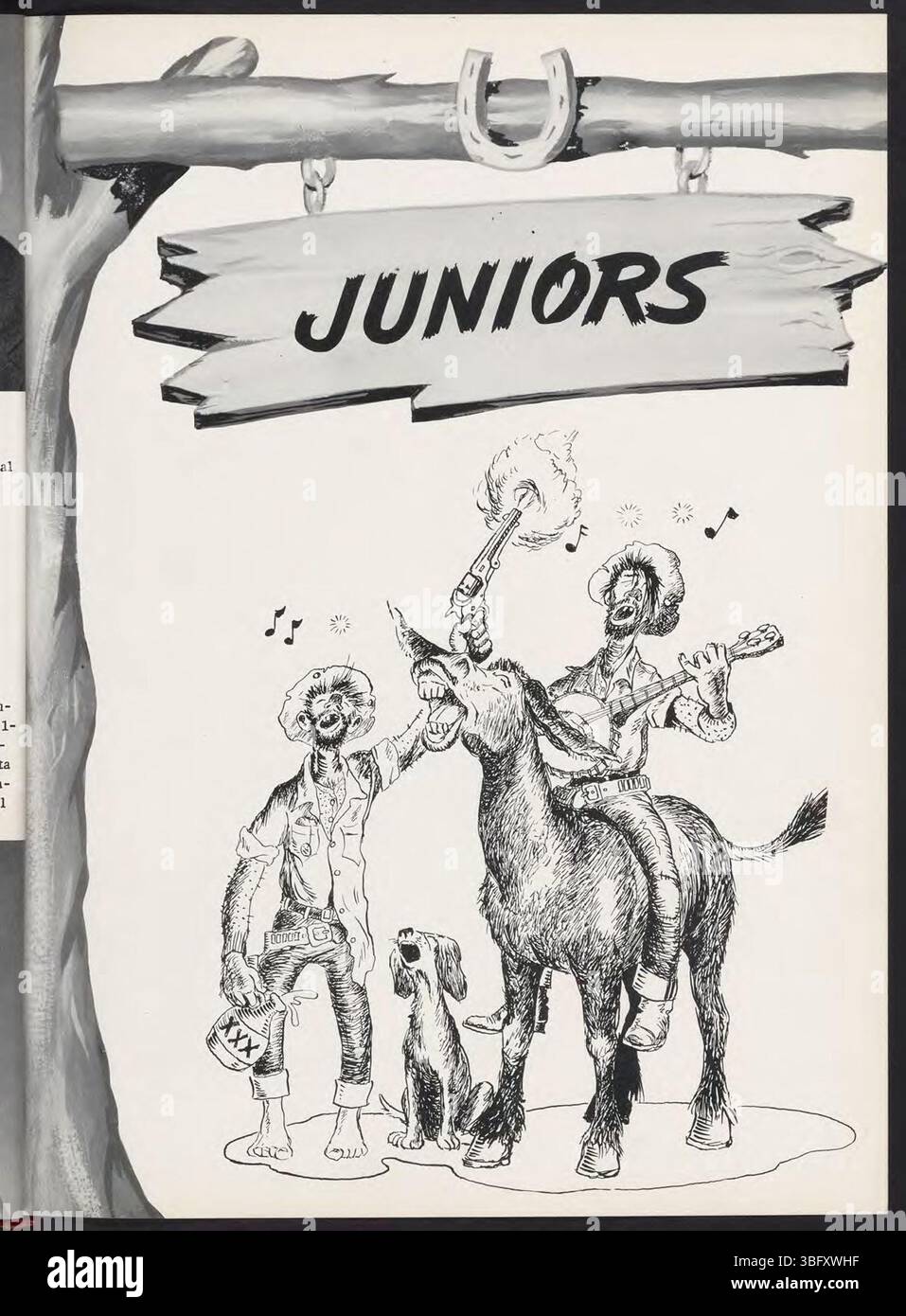 This 1956 yearbook showcases the school year activities hi-res stock ...
