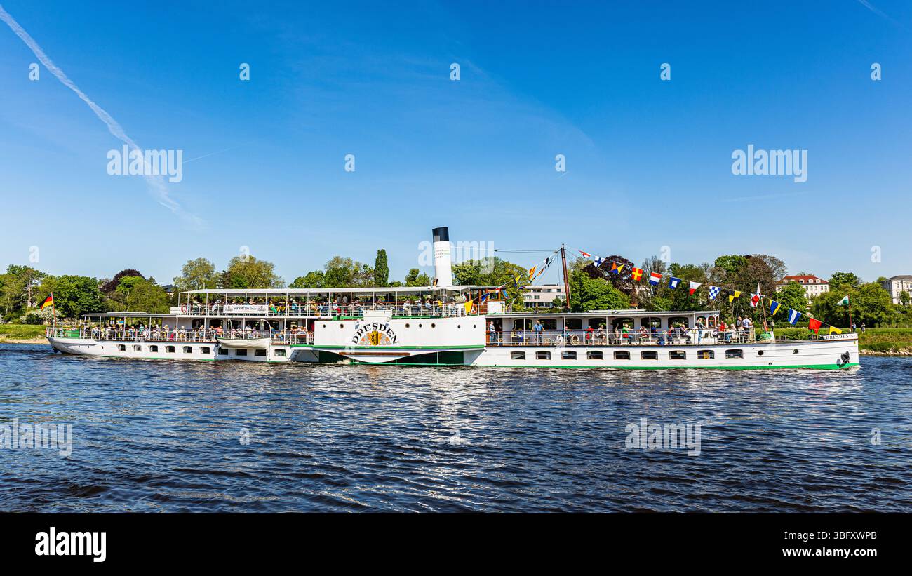 Dresden, Germany, 1st May 2025: The paddle steamer Dresden at the ...