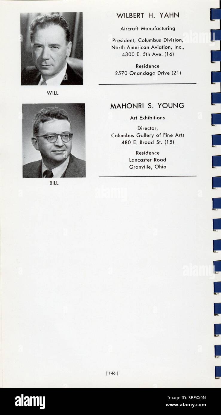 The 1962-1963 directory of the Rotary Club of Columbus, Ohio features a ...