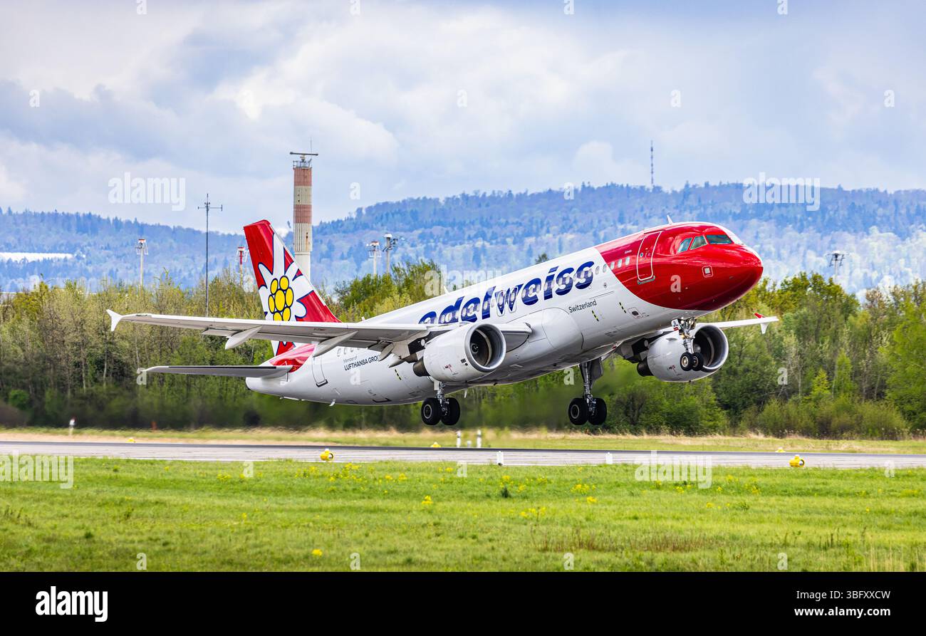 Zurich, Switzerland, 21st April 2025:: An Airbus A320-214 from ...