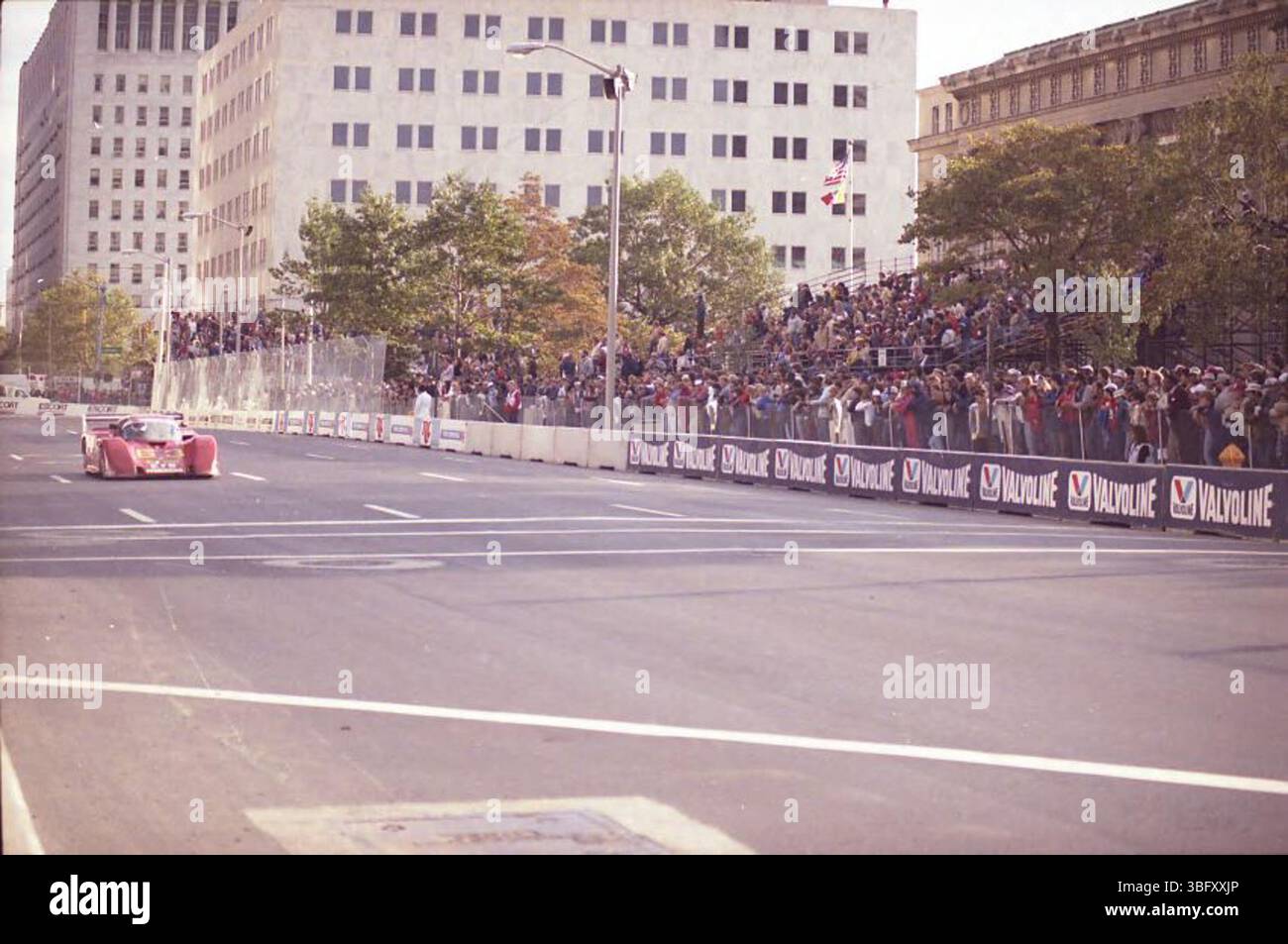 This collection of photos shows the 1985 Columbus Ford Dealers 500 race ...