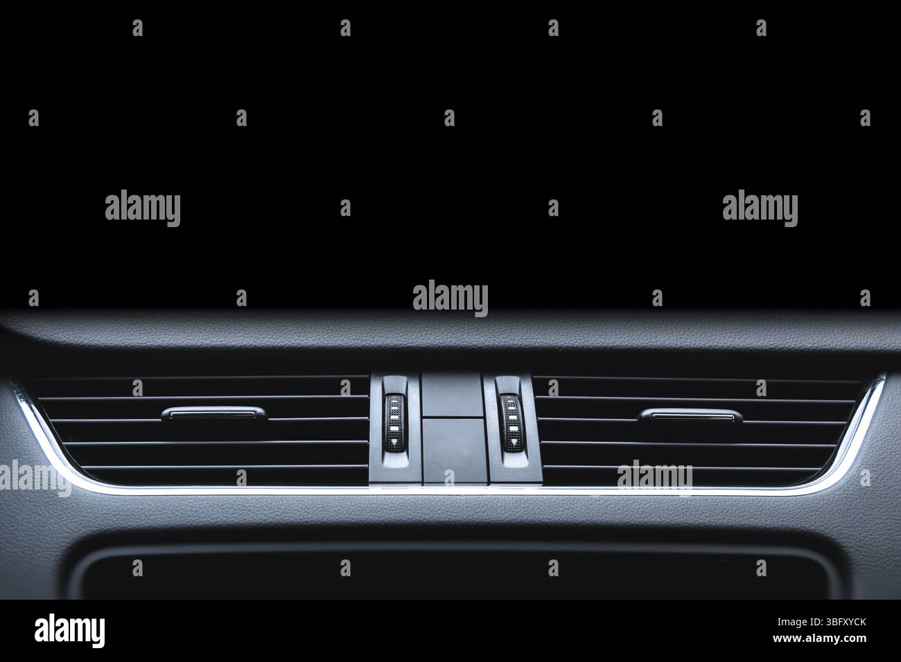 Car air conditioning diffusers. Car ventilation close-up. Elements of a ...