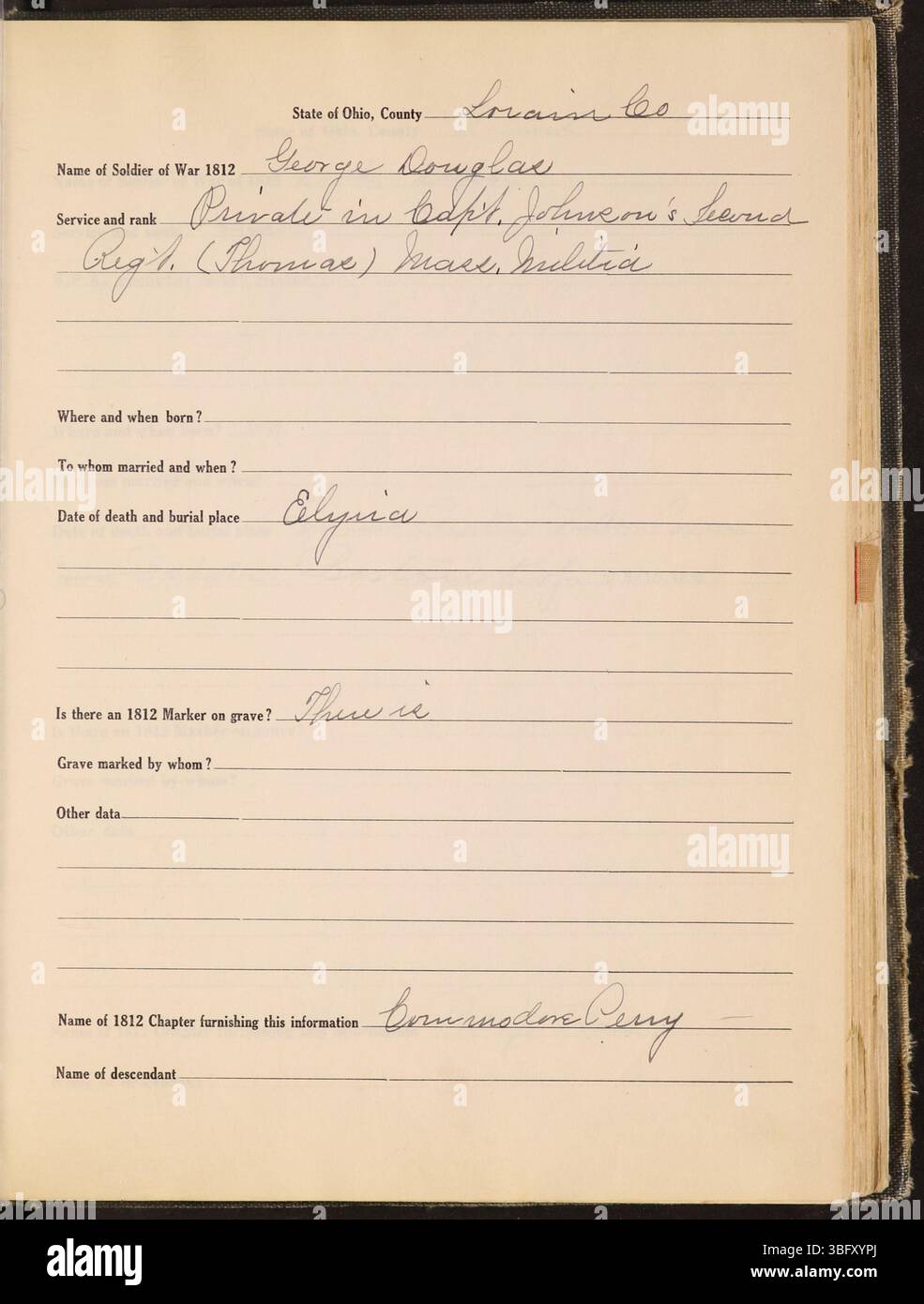 The 'Burial Places of Ohio Soldiers of the War of 1812' collection ...