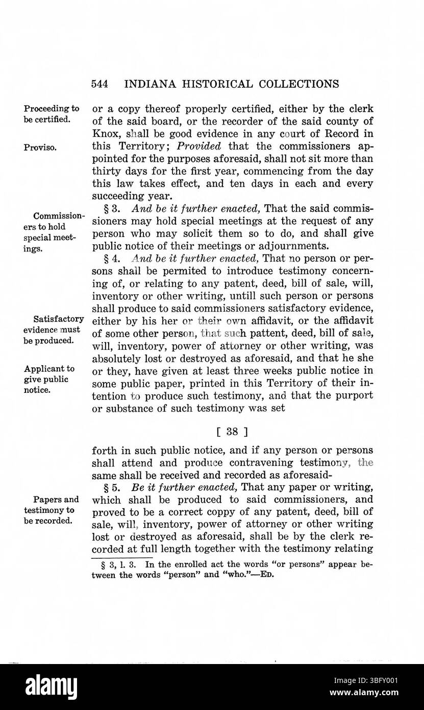 The 1809-1816 Laws of Indiana Territory, reprinted in 1934, document ...