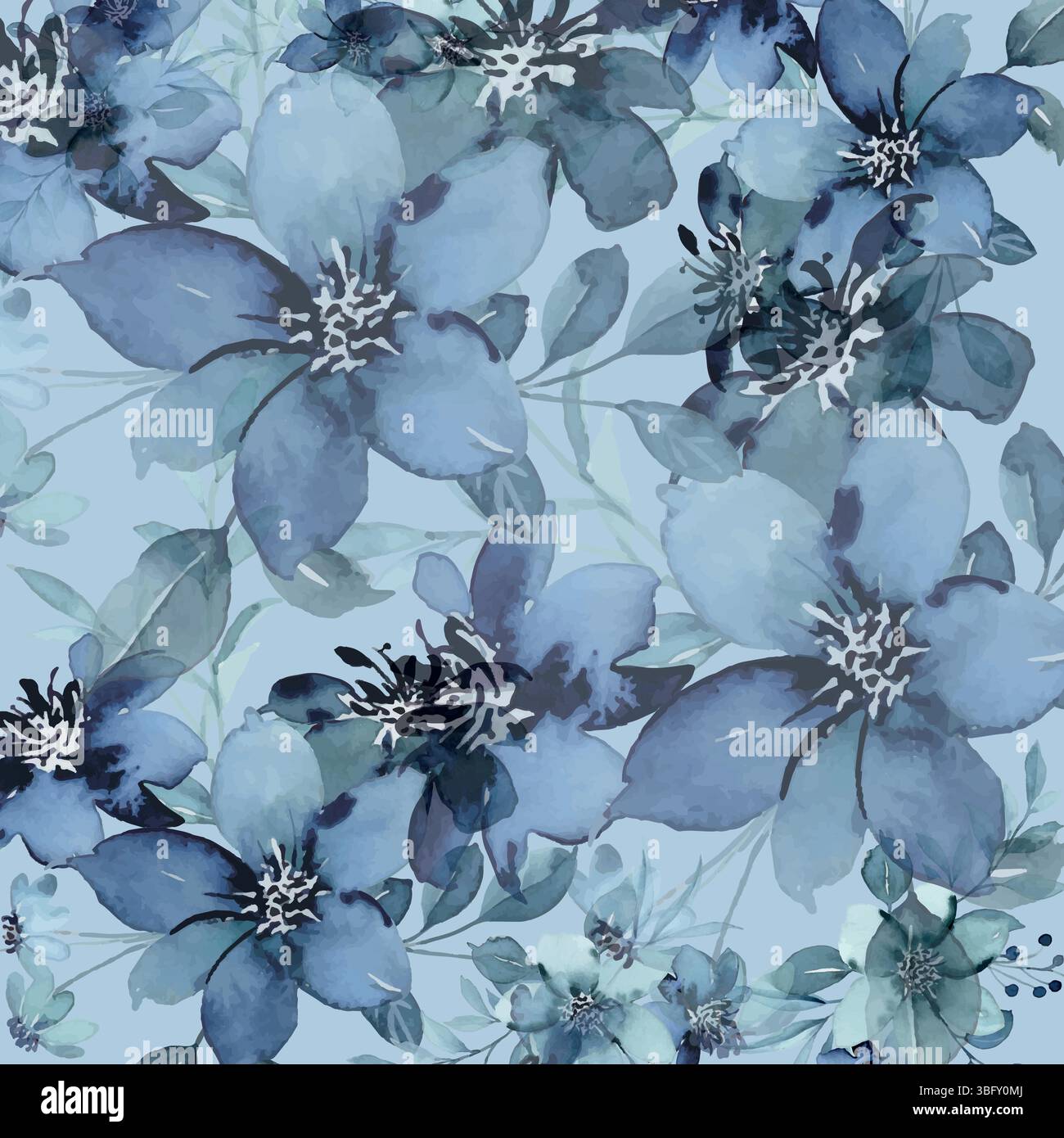 Loose watercolor flowers hi-res stock photography and images - Alamy